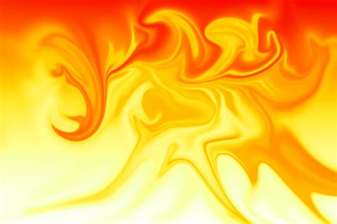 역동적인 소용돌이 패턴이 있는 추상적인 빨간색에서 노란색 유동적인 그라디언트 배경 따뜻한 톤을 혼합하여 창의적인 프로젝트 디지털 아트 및 현대 그래픽에 완벽한 생생하고