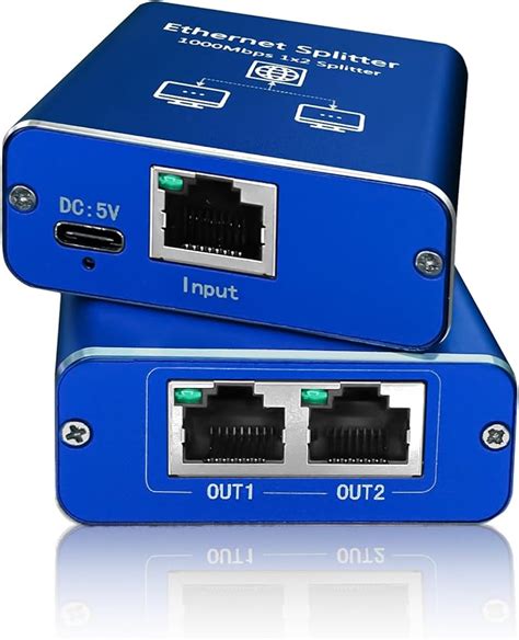 Ethernet Splitter 1 To 2 High Speed 1000mbps Gigabit Ethernet Splitter Lan