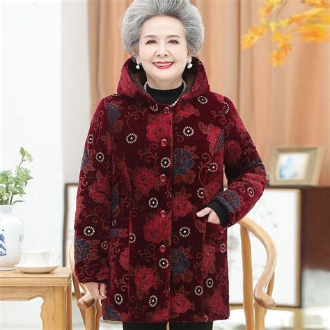 Купить Зимняя куртка для пожилых женщин, пальто 5XL, теплая верхняя ...