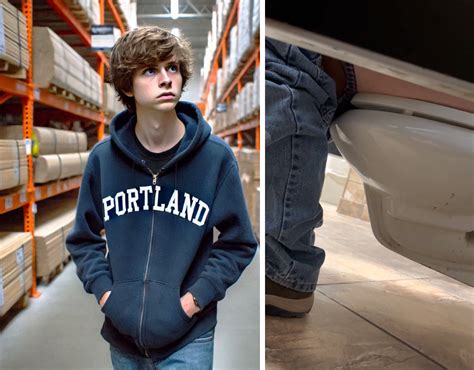 Home Depot Twink Sitting Down While His Folks Shopped He Took A Phone Call A Few Minutes In