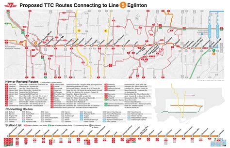 Proposed Ttc Bus Routes Connecting To Line 5 Eglinton Toronto R Transit