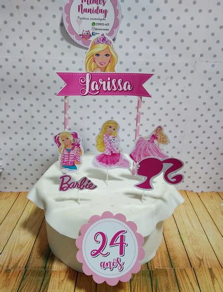 Topo De Bolo Barbie Elo Produtos Especiais