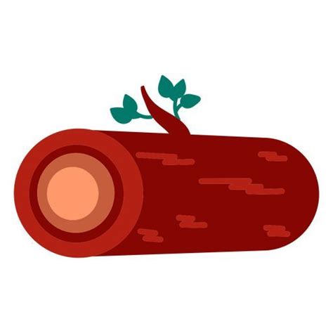 Minimalist Tree Trunk Icon PNG Design