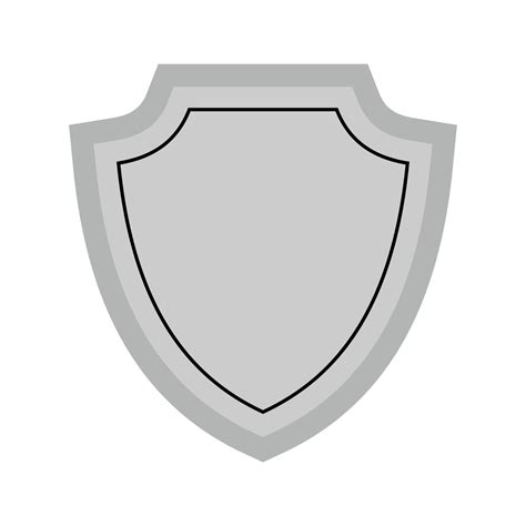 Silver Shield Icon Flat Vector Design 7926354 Vector Art At Vecteezy
