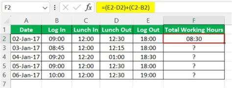 Timesheet In Excel Steps To Create Timesheet Calculator