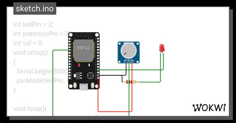 Menyalakan Potensiometer Wokwi Esp32 Stm32 Arduino Simulator