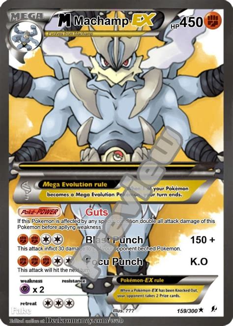 M Machamp Ex Gx Pokemon Card Etsy