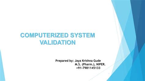 Csv Computer System Validation Pdf