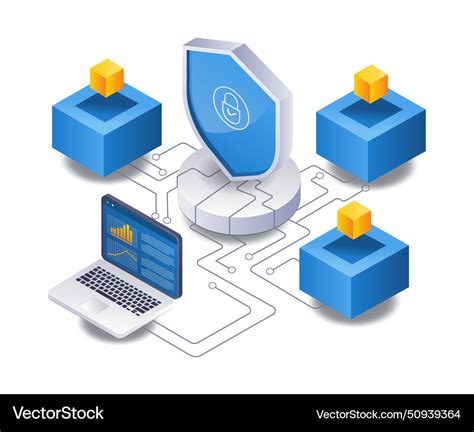 Blockchain Technology Security Management Analyst Vector Image
