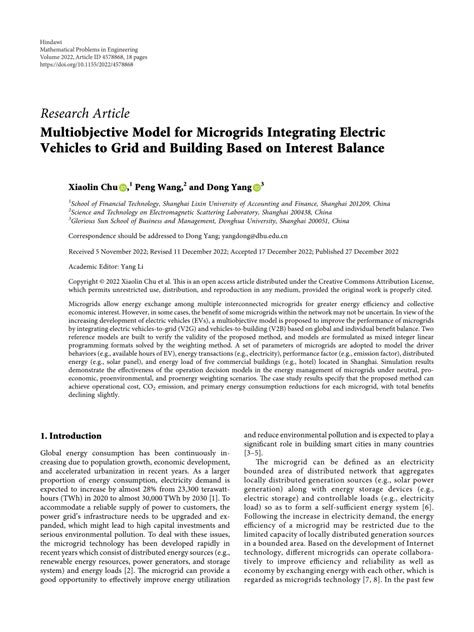 Pdf Multiobjective Model For Microgrids Integrating Electric Vehicles