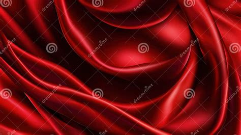 Elegant Red Satin Fabric Draping Gracefully With Soft Folds And Curves Stock Image Image Of