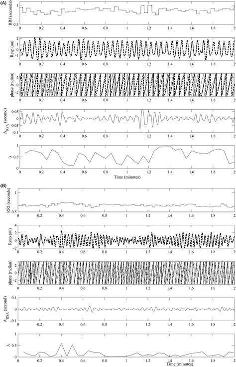 rr interval data and respiratory movement instantaneous phases for