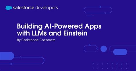 Sfdc Mindz On Linkedin Building Ai Powered Apps With Llms And Einstein