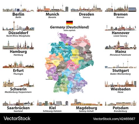 Map Of Germany With Cities And Capitals Berlin Germany Map Capital