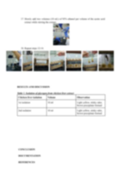 Solution Experiment No 3 Isolation Of Liver Glycogen Studypool