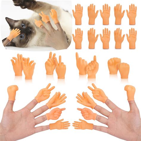 Mini Hands Model Tiny Hands Cat Massage Tool Đồ Chơi Vui Nhộn Găng Tay Thu Nhỏ Găng Tay Ngón Tay