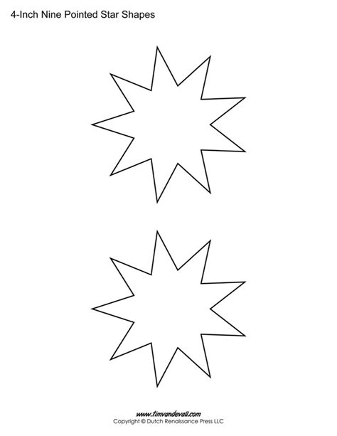 Nine Pointed Stars Tim S Printables