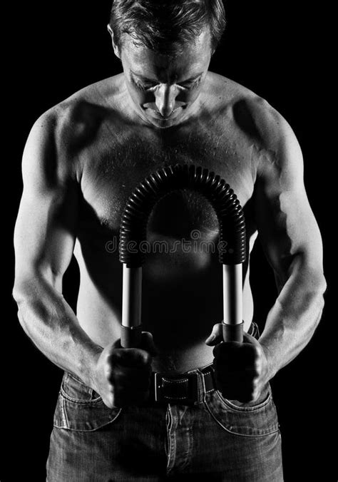 Athletic Man Stock Image Image Of Healthy Jeans Posing