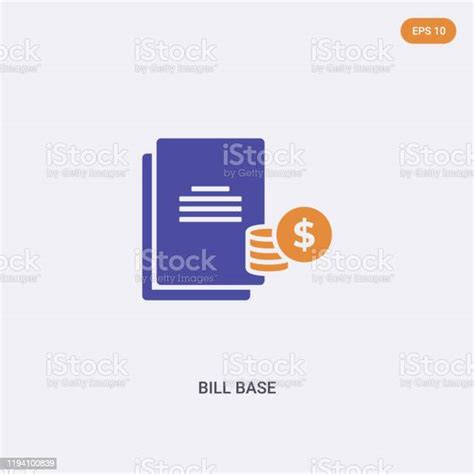 2 컬러 법안 기본 개념 벡터 아이콘입니다 파란색과 주황색으로 디자인 된 격리 된 두 가지 색상 지폐 기본 벡터 기호 기호는 웹 모바일 및 로고에 사용할 수 있습니다 Eps