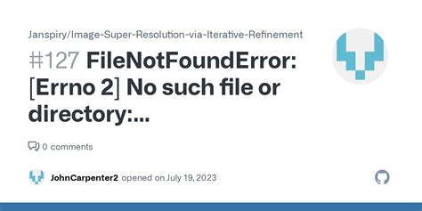filenotfounderror [errno 2] no such file or directory config sr sr3