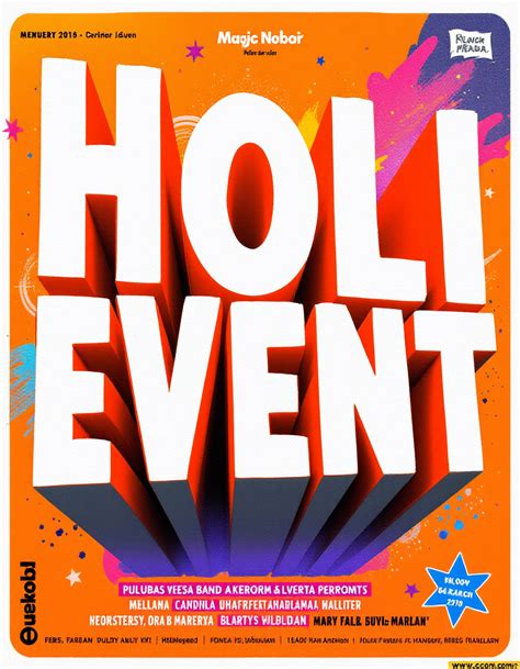 Flux Prompt Colorful Poster For Holi Event Event Prompthero