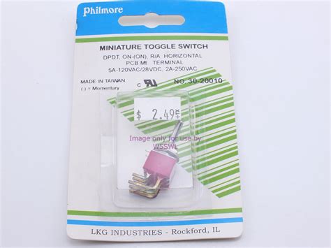 Philmore 30 20010 Mini Toggle Switch Dpdt On On Momentary R A