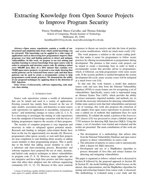 pdf extracting knowledge from open source projects to improve program