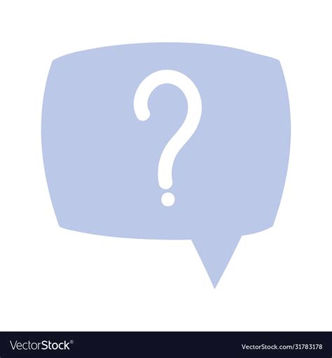 Question Mark Speech Bubble Isolated Icon Design Vector Image