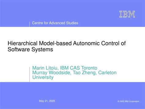 Ppt Hierarchical Model Based Autonomic Control Of Software Systems Powerpoint Presentation