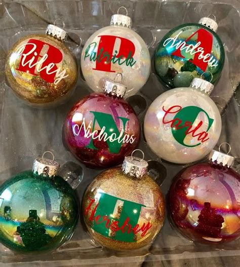 Custom Glitter Glass Ornament • Ornament Size Is 263” 67mm Plastic