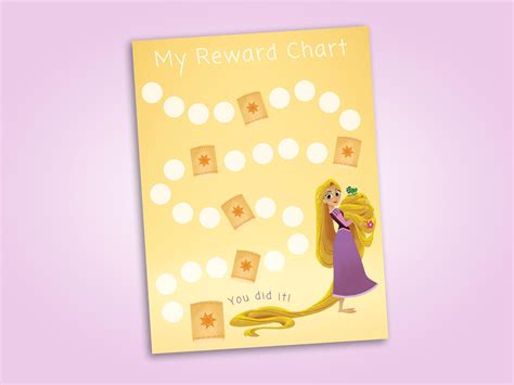 Printable Rapunzel Tangled Reward Chart Instant Digital Download