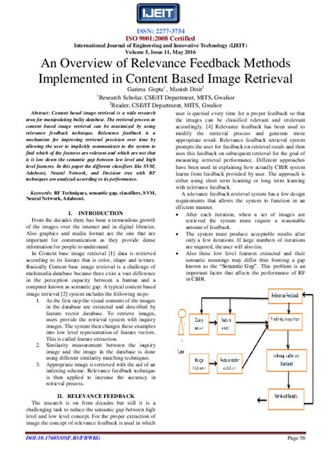 pdf an overview of relevance feedback methods implemented in content