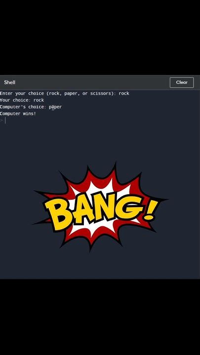 Rock Paper Scissor Game In Python Codewithbv Shorts Youtube