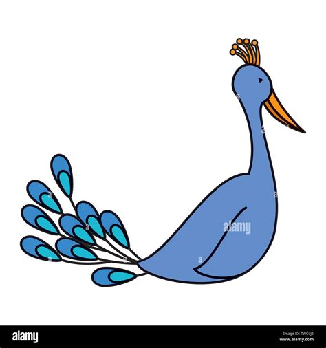 Indian Peacock Bird Exotic Icon Stock Vector Image And Art Alamy