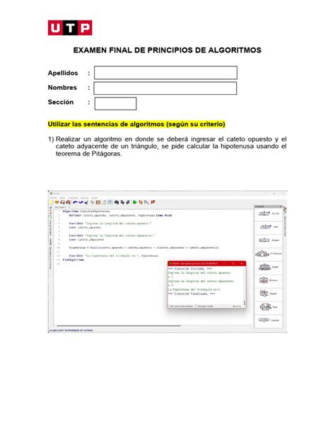 Examen Final 2023 Principios De Algoritmos Pdf