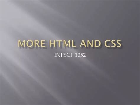 ppt more html and css powerpoint presentation free download id 5201587