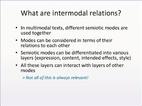 Interactions Between Semiotic Modes In Multimodal Texts Martin