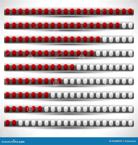 Preloader Buffer Symbols Icons Progress Indicators Stock Illustration
