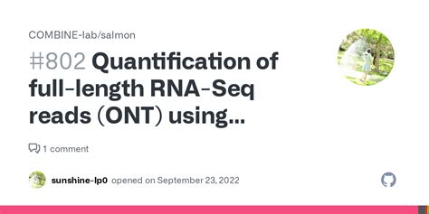 Quantification Of Full Length Rna Seq Reads Ont Using Salmon · Issue
