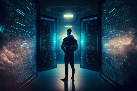 Hacker In Virtual World Generative Ai Stock Illustration Illustration Of Criminal Interface