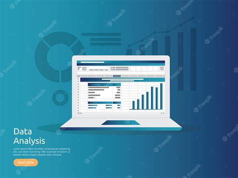 Hoja De Cálculo De Análisis De Datos Vector Premium