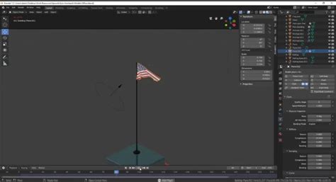 Rendering Flag Physics Seems Fine When On The Viewport But Looks