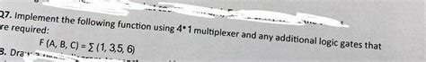 Solved 27 Implement The Following Function Using 41