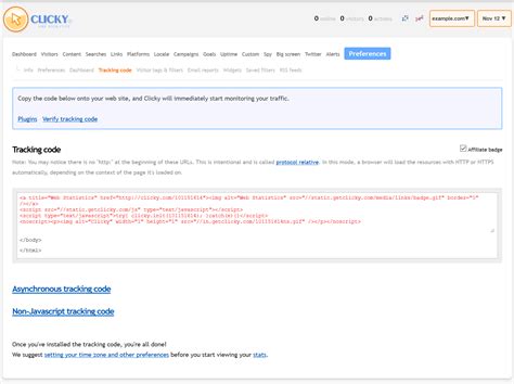 Install Clicky Analytics InMotion Hosting