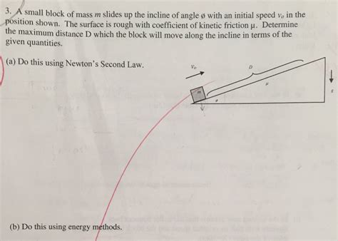 Solved Small Block Of Mass M Slides Up The Incline Of Chegg