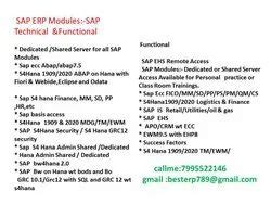 Sap Technical Sap Functional Technical Server Access All Modules From Secunderabad