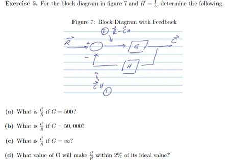 Solved Exercise For The Block Diagram In Figure And Chegg