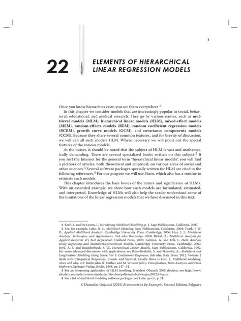 Chapter 22 Elements Of Hierarchical Regression Models Pdf Errors And Residuals Ordinary