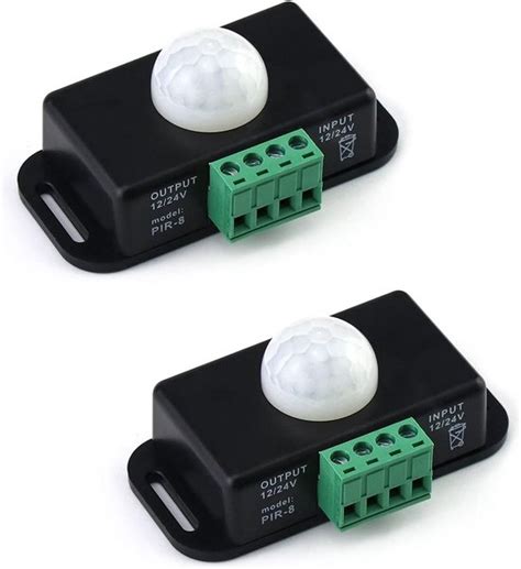 2 Stuks 12v 24v Pir Bewegingssensor Voor Led Verlichting Automatische