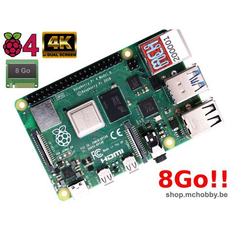Raspberry Pi 4 8 Go De Ram Vente Sur Stock